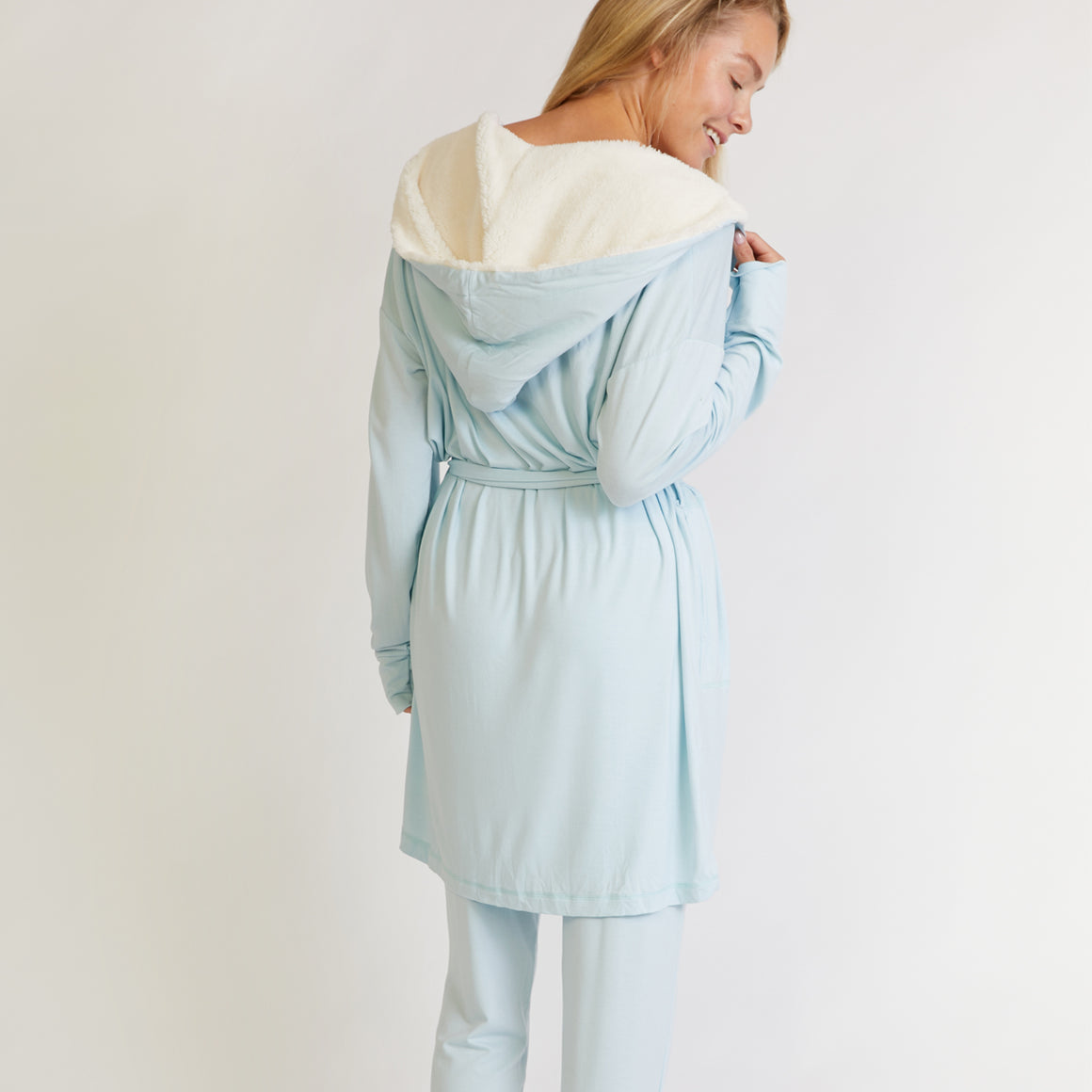Hooded Jersey Robe & Pants Loungewear - Ultimate Comfort – Pure Fiber